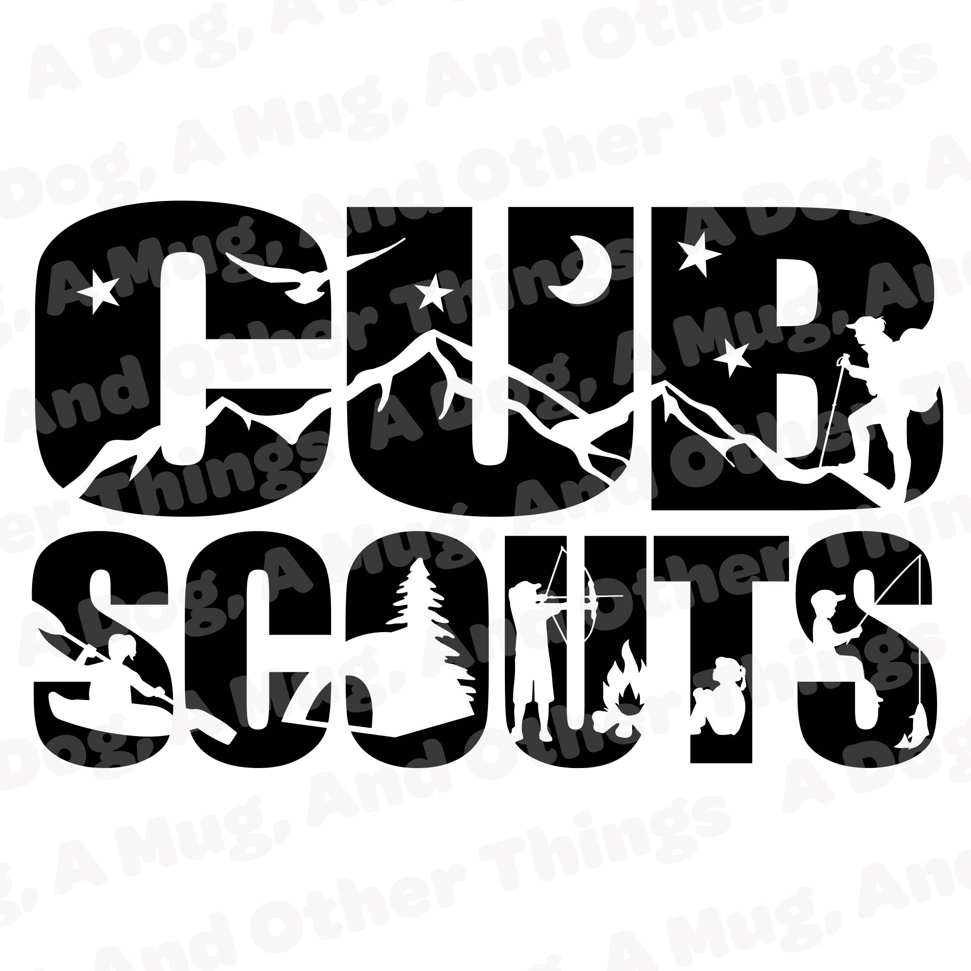 Drawing & Illustration Cub Scouts SVG JPEG PNG Digital for Mugs Shirts ...