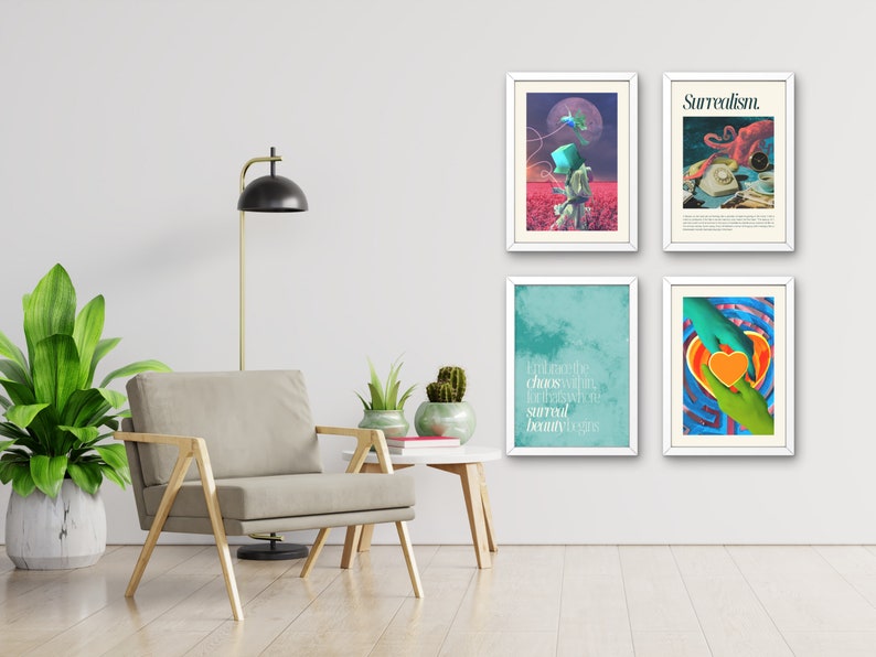 Set of Digital Art Prints, Digital Art Print, Digital Art Print Bundle ...