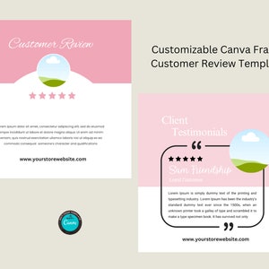 4 Customizable Canva Frame Customer Review Templates for Projects ...