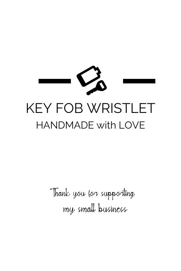 Wristlet Printable Handmade Wristlet Key Fob Holder Wrap DIY Packaging ...