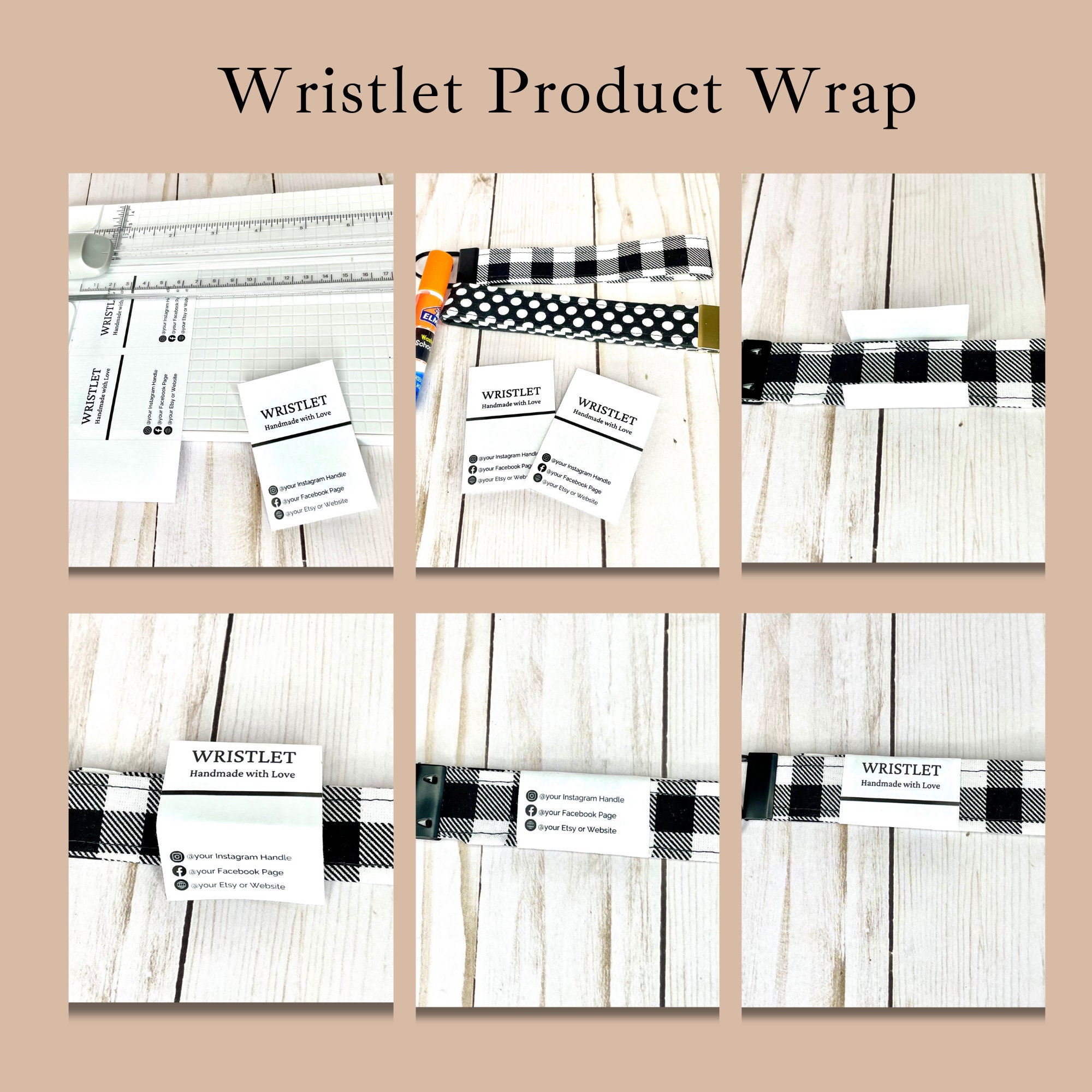 Editable Wristlet Printable Handmade Wristlet Key Fob Holder Wrap DIY ...