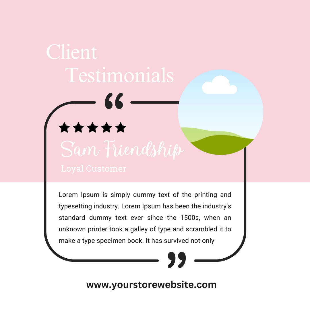 4 Customizable Canva Frame Customer Review Templates for Projects ...