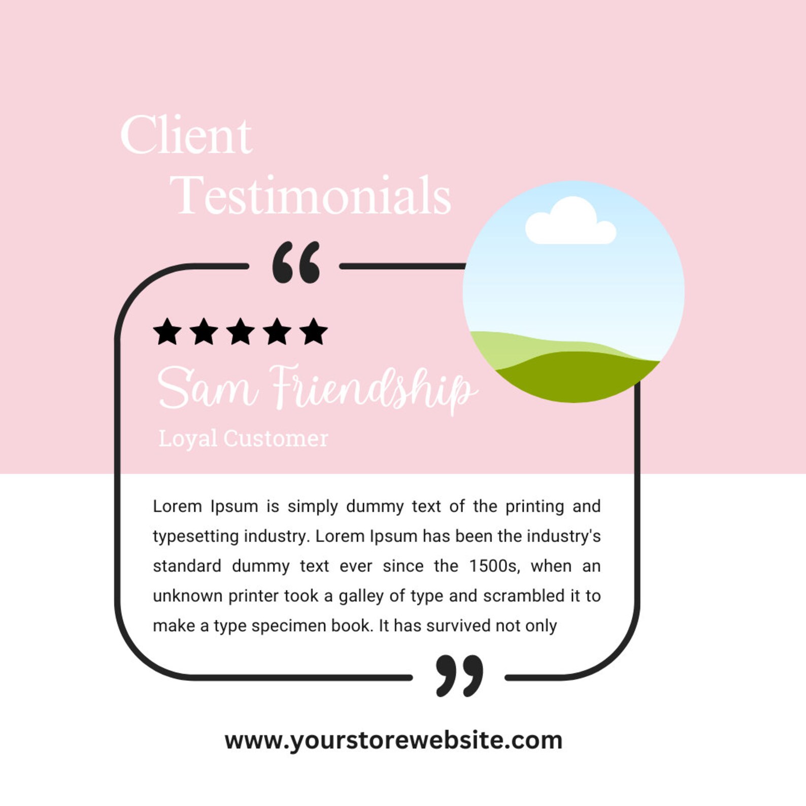 4 Customizable Canva Frame Customer Review Templates for Projects ...
