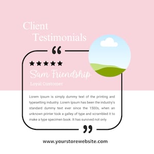 4 Customizable Canva Frame Customer Review Templates for Projects ...