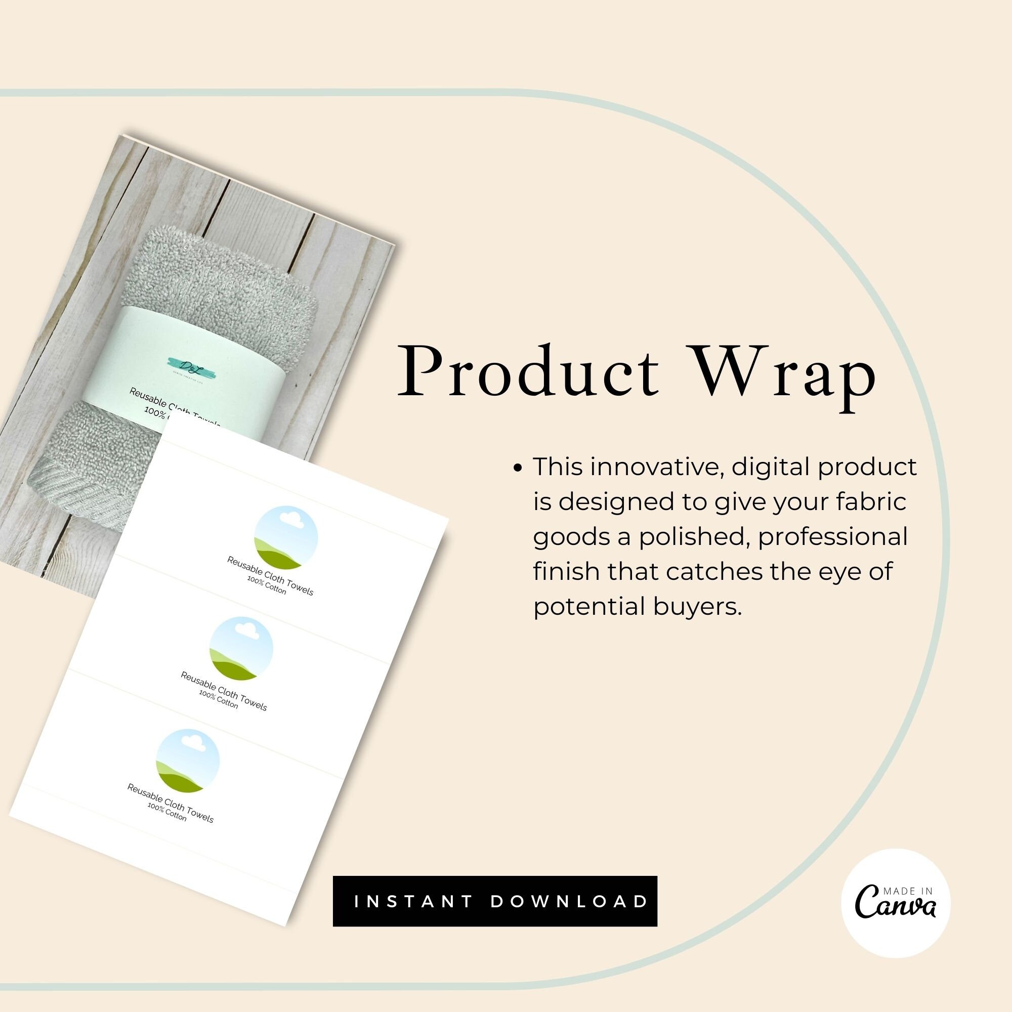 Customizable Universal Product Wrap in Canva - Digital Download for ...