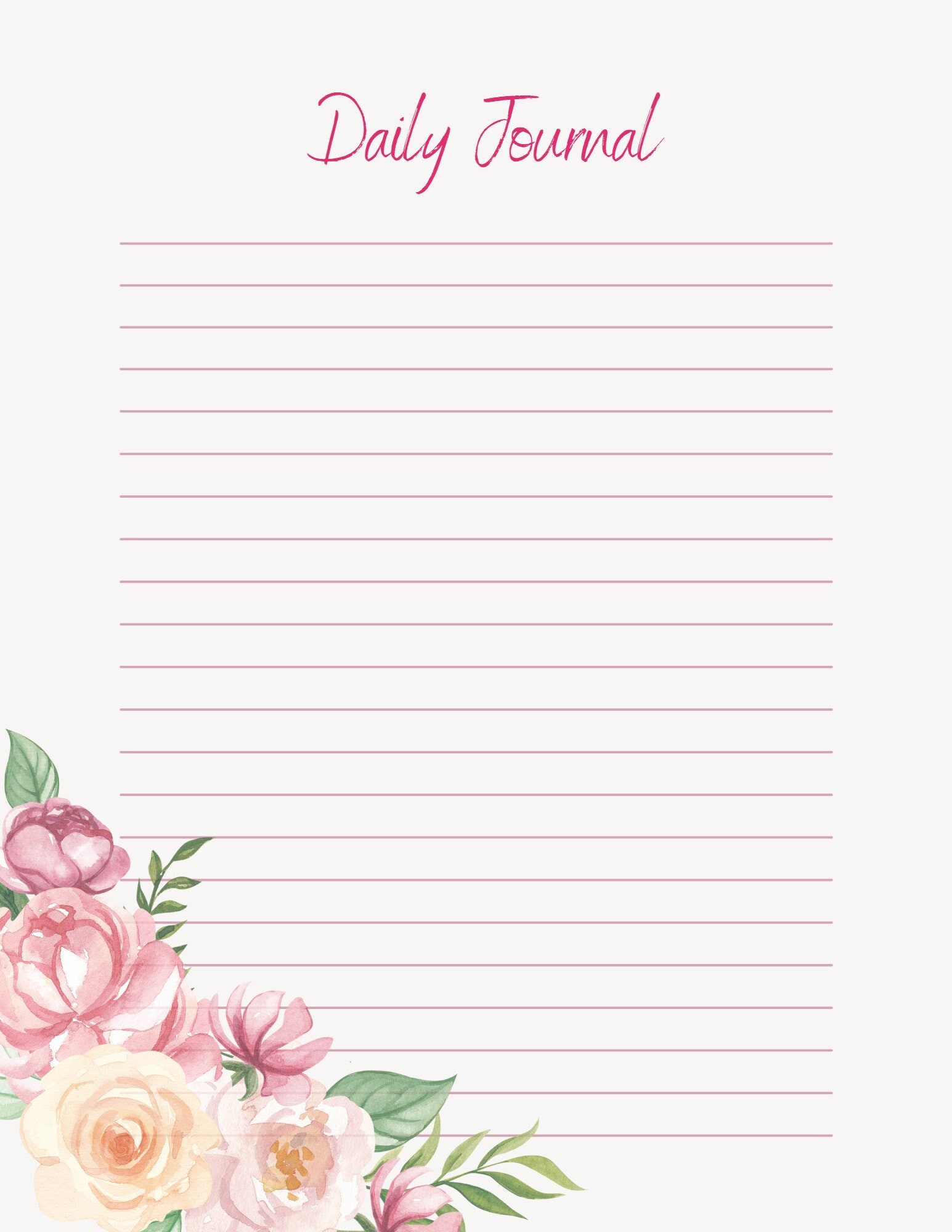 Graceful Reflections: Exquisite DIY Printable Journal Pages #2 - Etsy