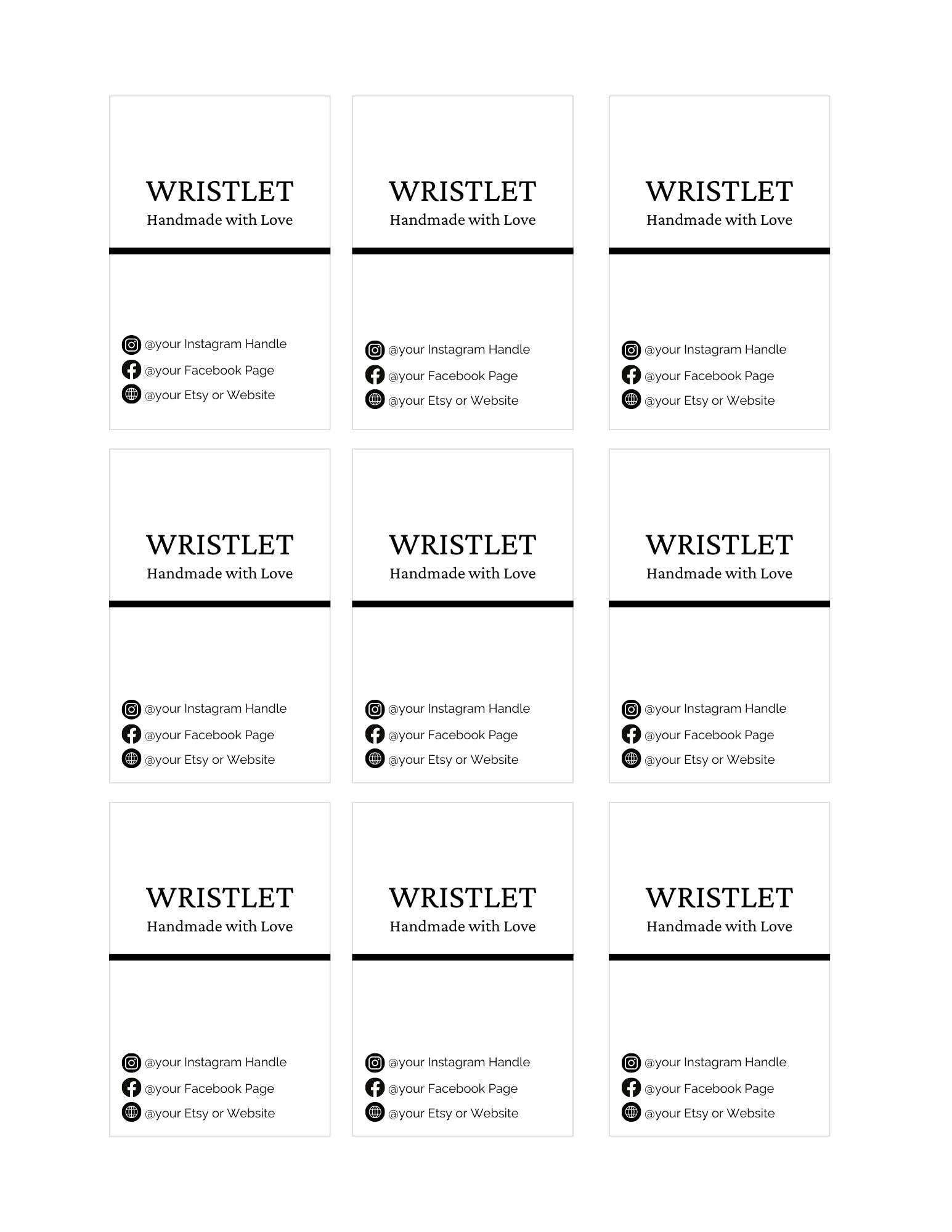 Editable Wristlet Printable Handmade Wristlet Key Fob Holder Wrap DIY ...