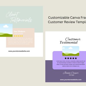4 Customizable Canva Frame Customer Review Templates for Projects ...