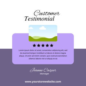 4 Customizable Canva Frame Customer Review Templates for Projects ...