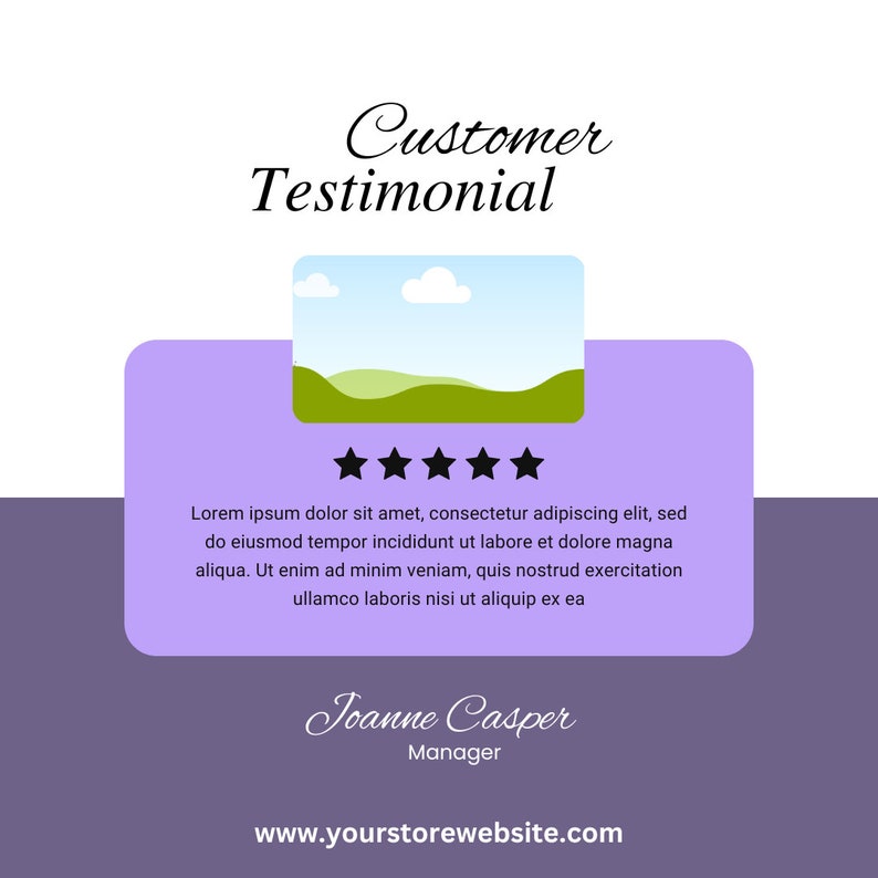 4 Customizable Canva Frame Customer Review Templates for Projects ...