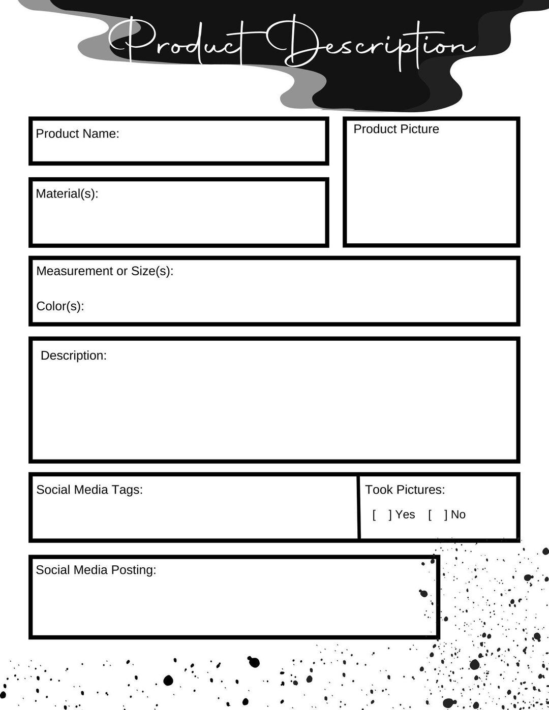 Product Description Type in PDF Template-digital Product-product ...