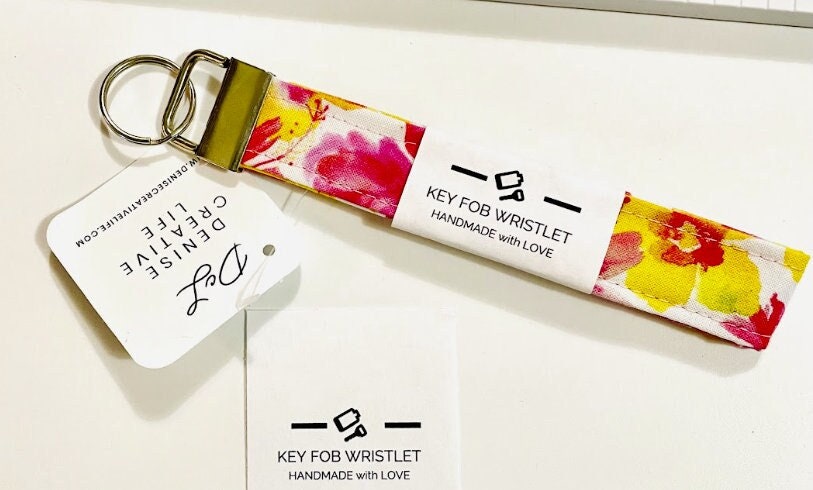 Wristlet Printable Handmade Wristlet Key Fob Holder Wrap DIY Packaging ...