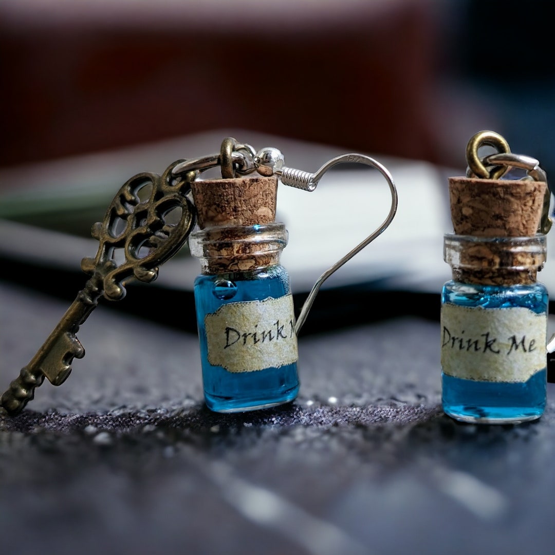 Alice in Wonderland Drink Me Potion Earrings - Etsy