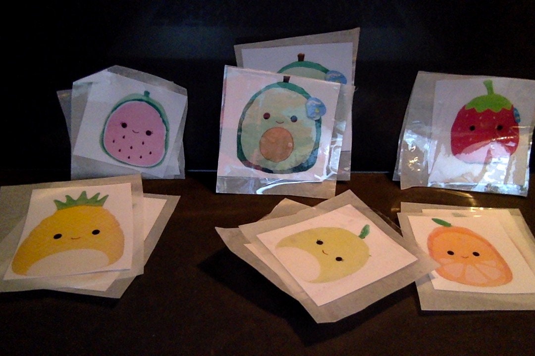 Squishmallow Stickers - Rainbow Fruits (around 7cm per One) - Etsy