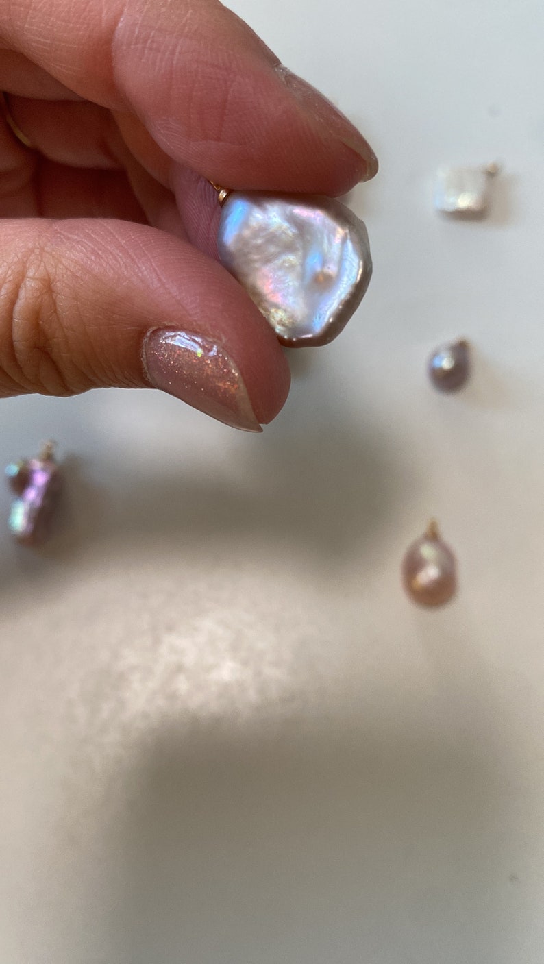 Natural Freshwater Pearl Pendant， Baroque Pearl，natural Shape，free ...