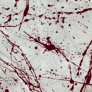 Blood Splatter Fabric 100% Cotton Fabric Fat Quarters Tumbler Cuts ...