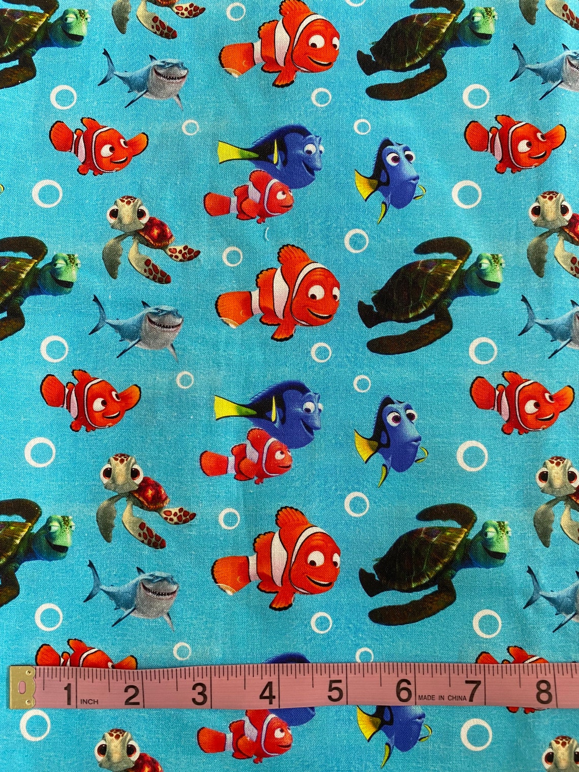 Disney Finding Nemo Fabric 100% Cotton Fabric by the Yard Dori Squirt ...