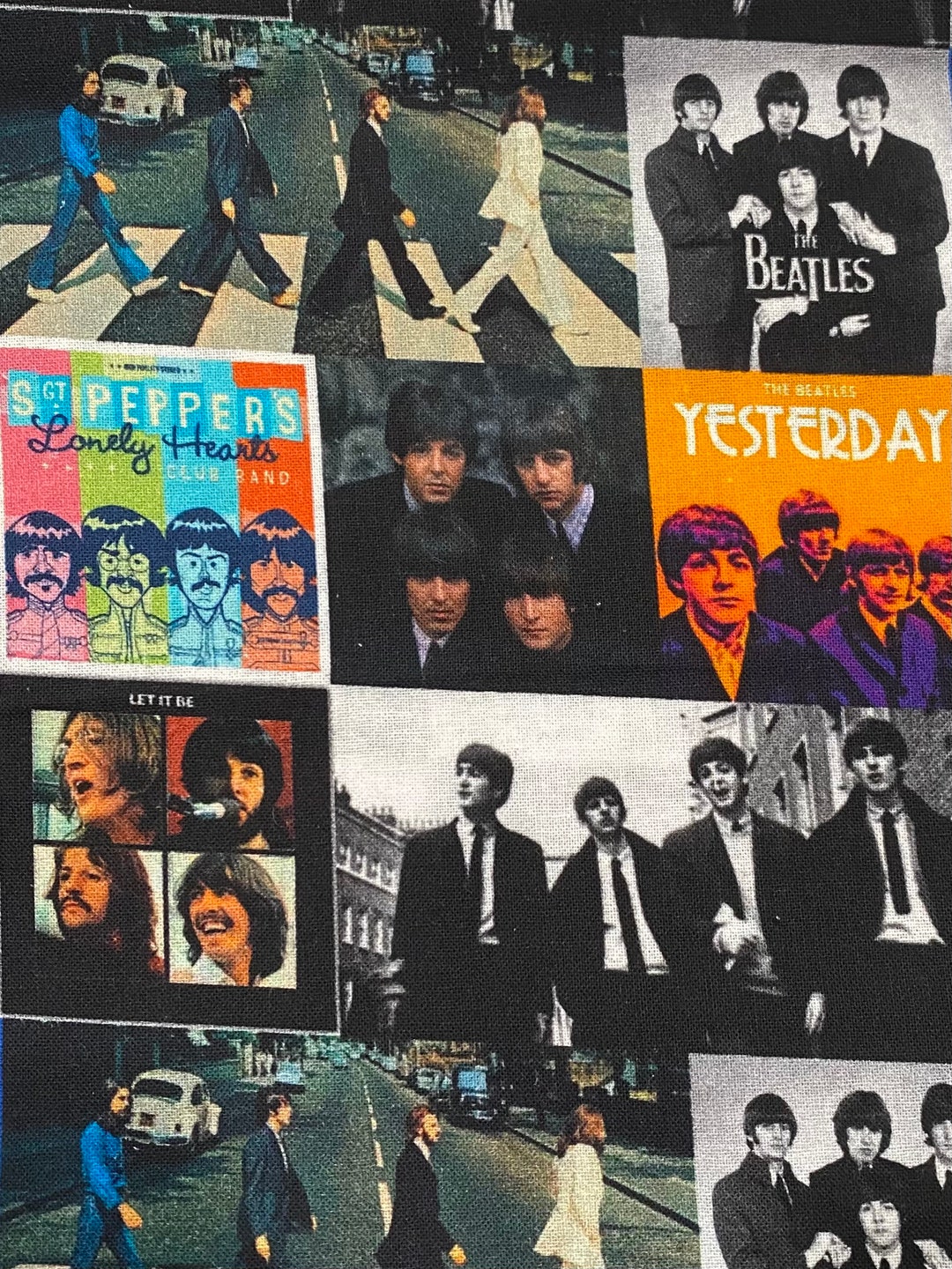 Beatles Fabric 100% Cotton Fabric by the Yard Paul Mccartney, John ...