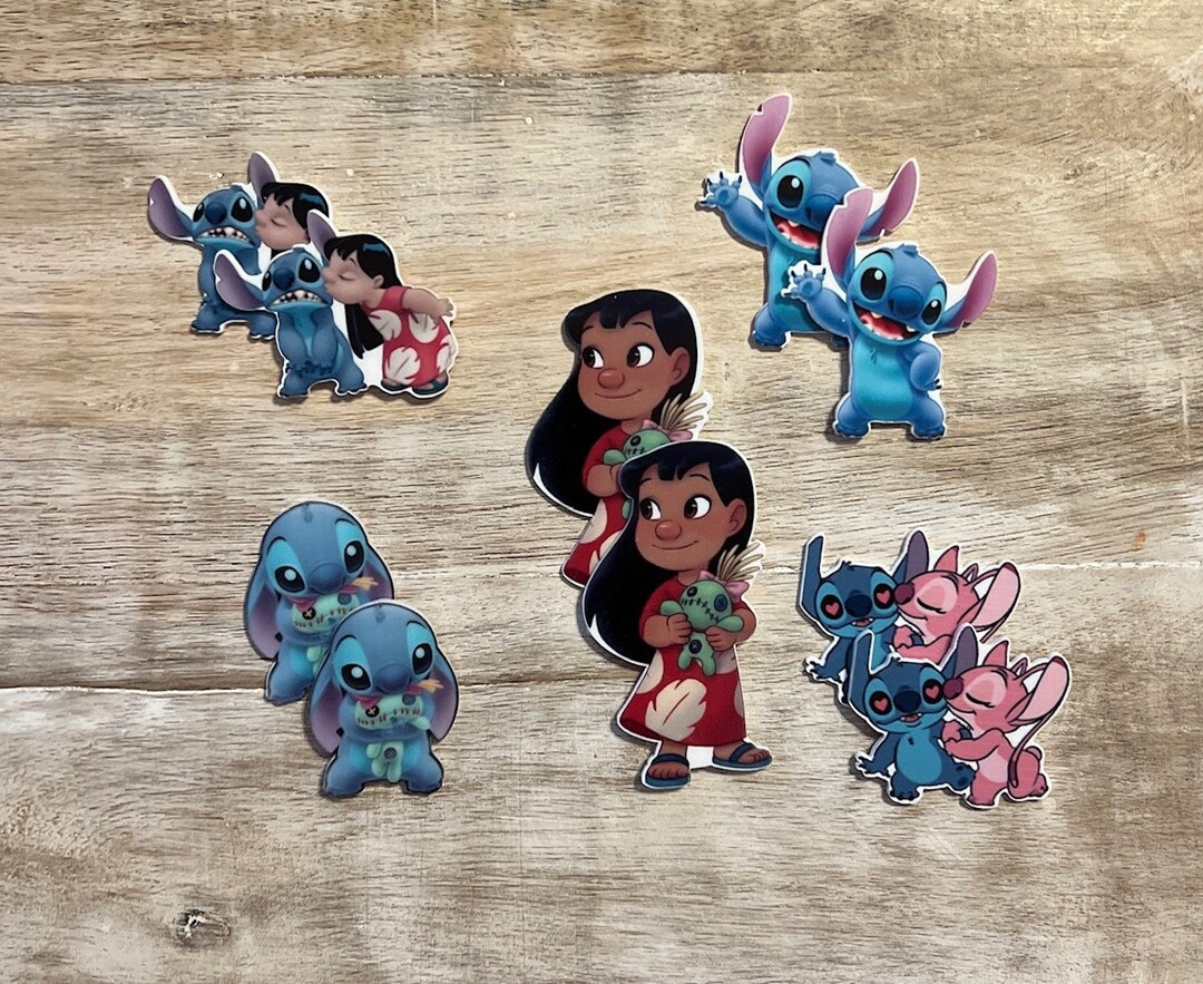 Disney Stitch Planar Resin Flat Backs Scrump Lilo Hair Bow Centers ...