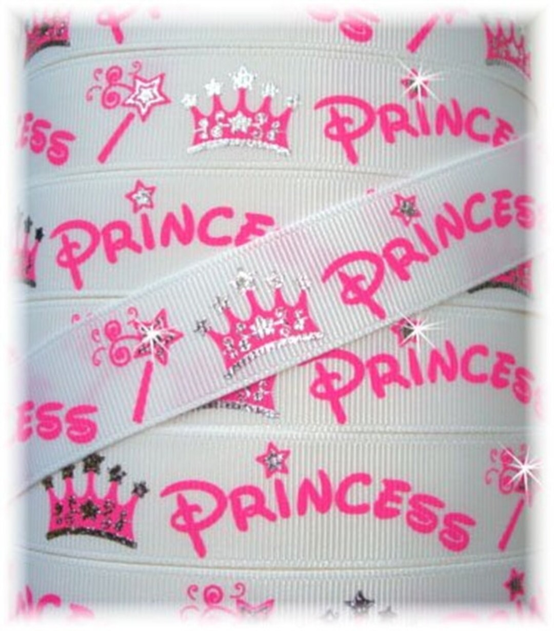 Gold Embossed Princess Ribbon 7/8 High Quality Grosgrain Ribbon by the ...