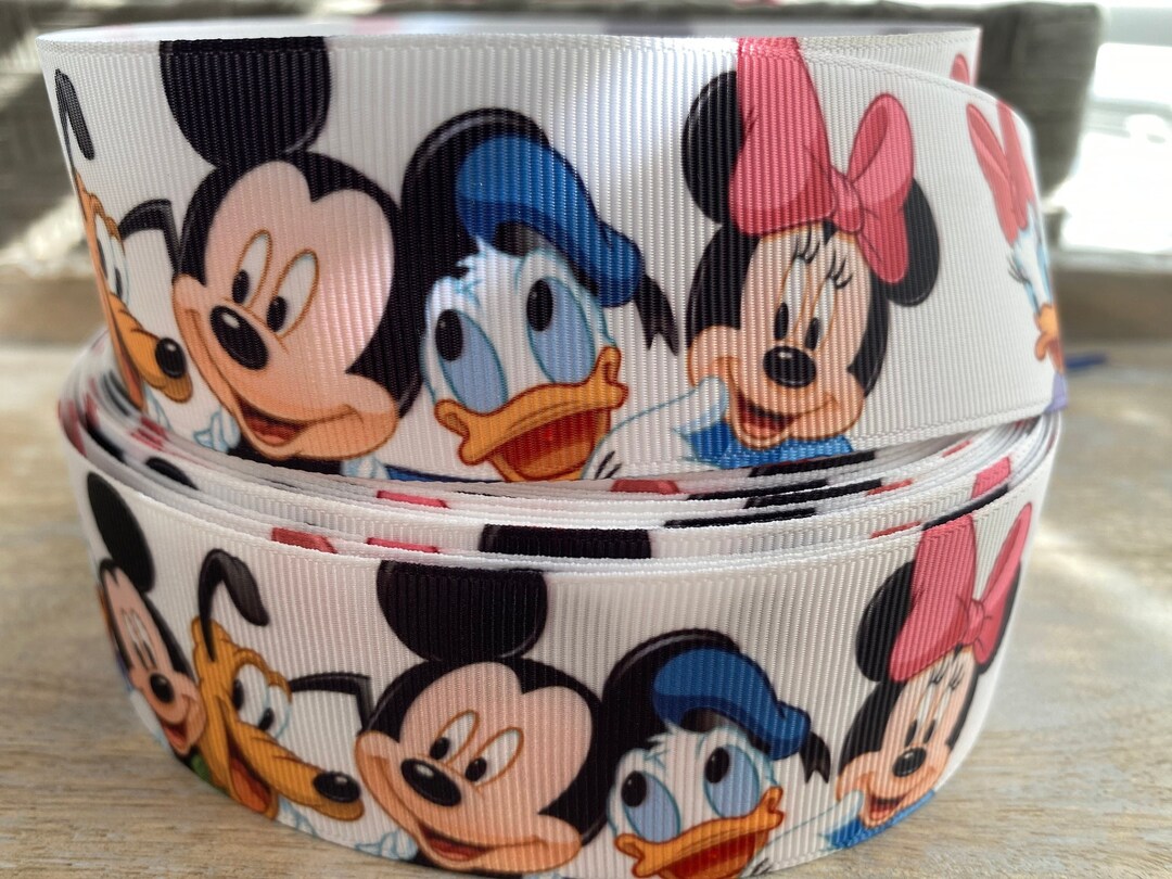 Disney Mickey Mouse and Friends Ribbon 3/8”, 3/4" 1" and 1.5" High ...