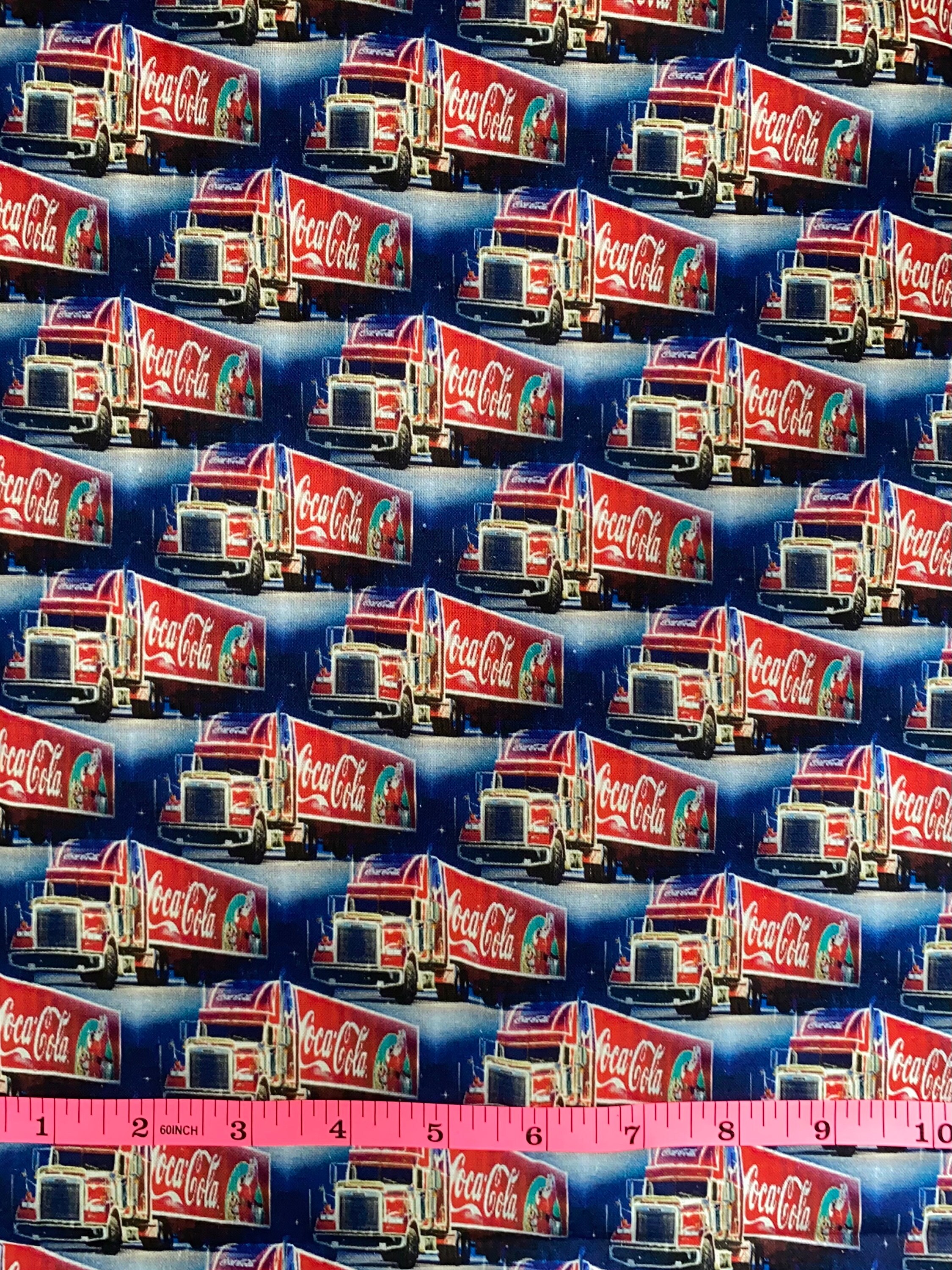 18x10 Coca-cola Fabric 100% Cotton Fabric Remnant Coke - Etsy