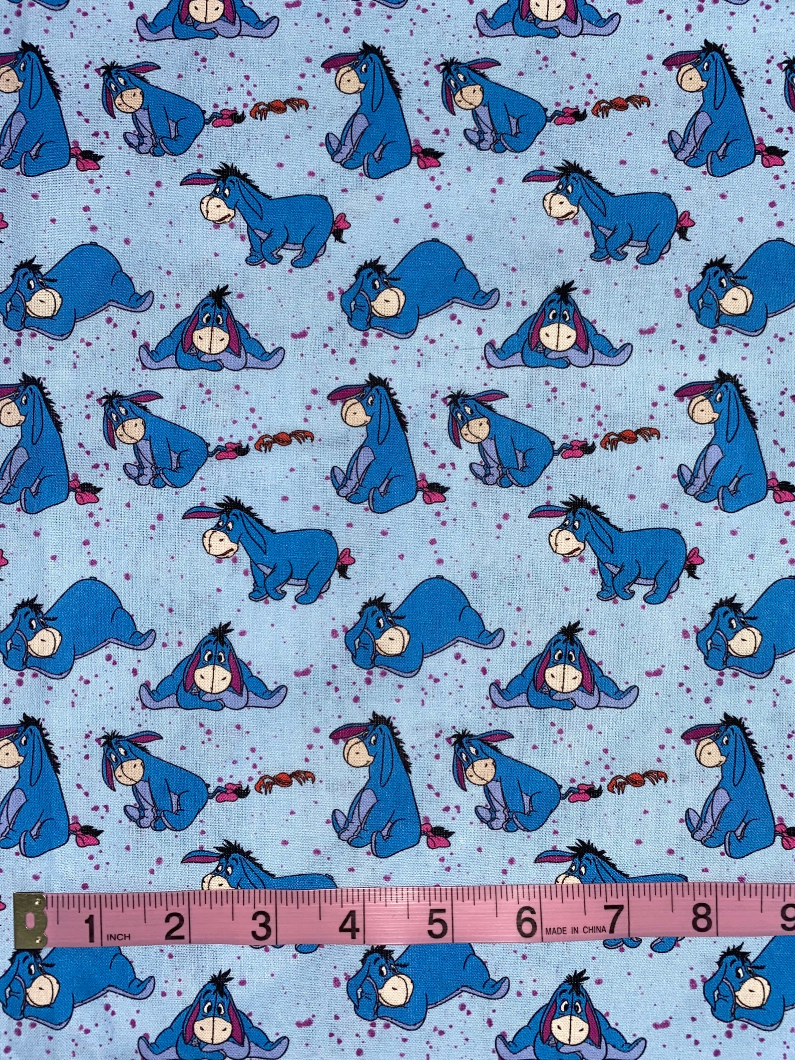 Eeyore Fabric 100% Cotton Fabric Fat Quarters Fat Eighths Tumbler Cut ...