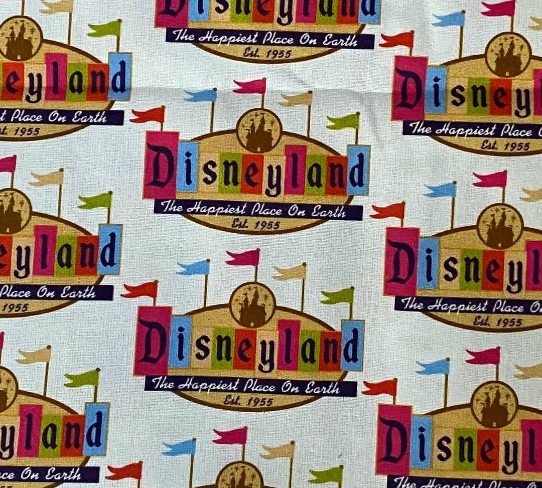 Disneyland Fabric 100 % Cotton Fabric Fat Quarter Tumbler Cuts Fat ...