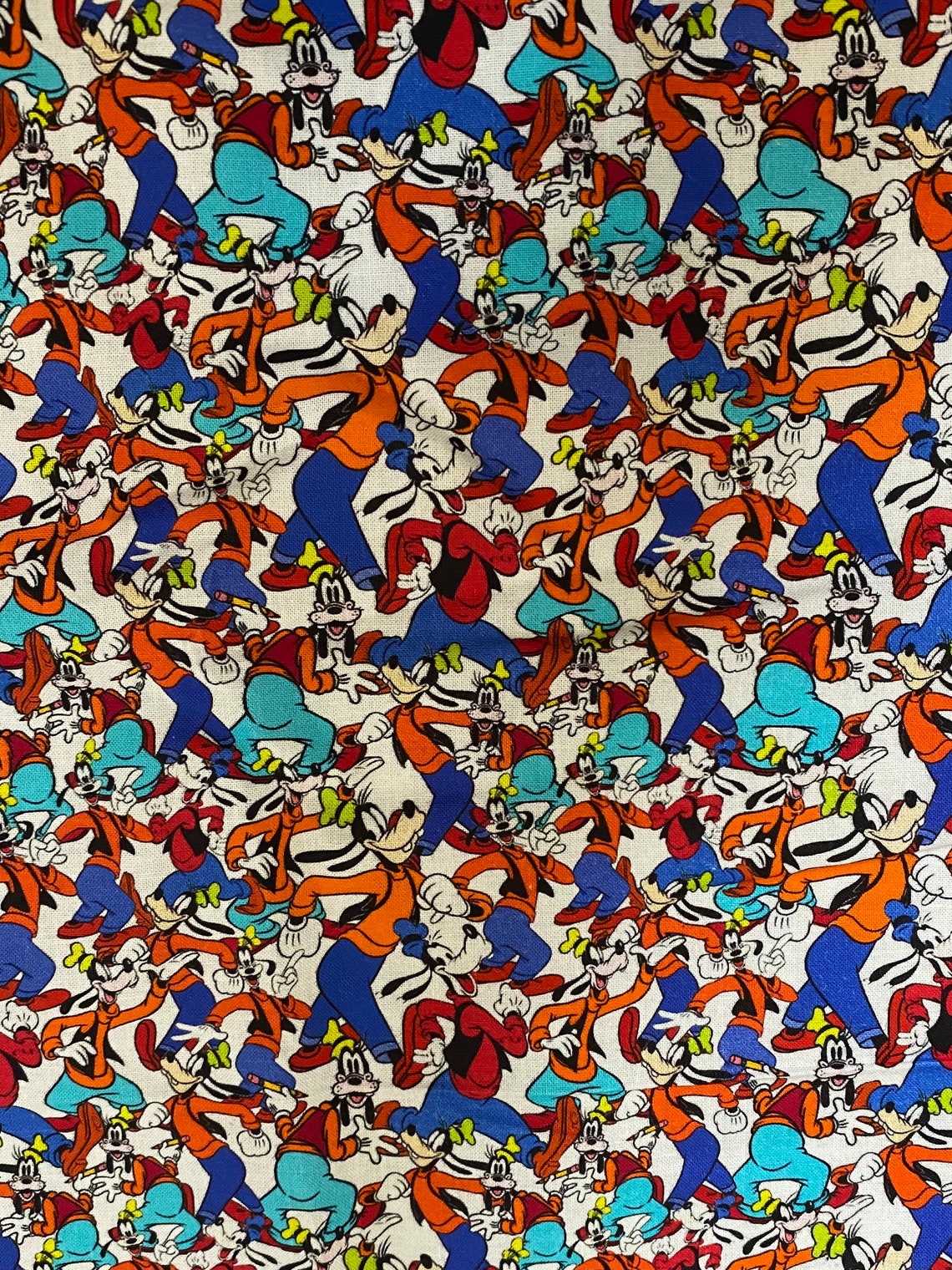 Goofy Fabric 100% Cotton Fabric by the Yard Disney Collage - Etsy