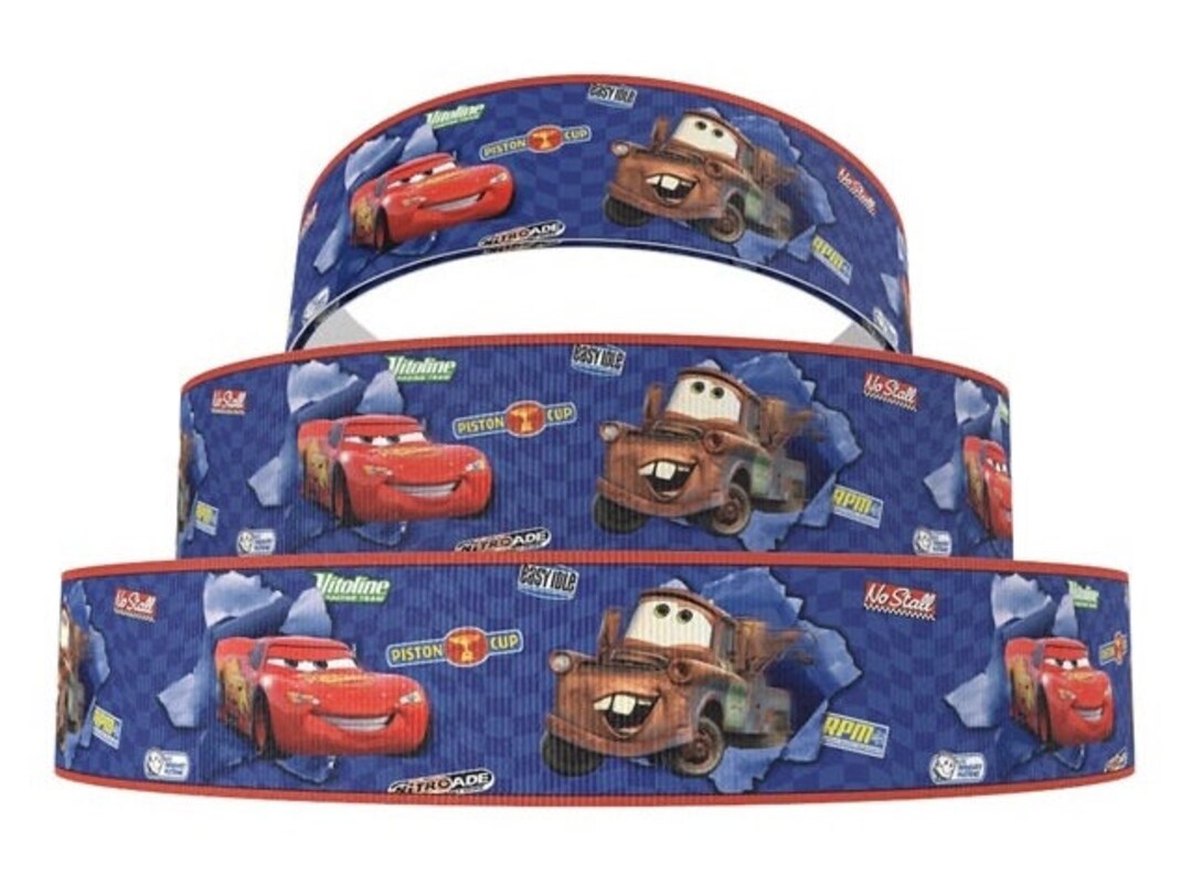 2" Disney Cars Ribbon High Quality Grosgrain Ribbon by the Yard Movie ...