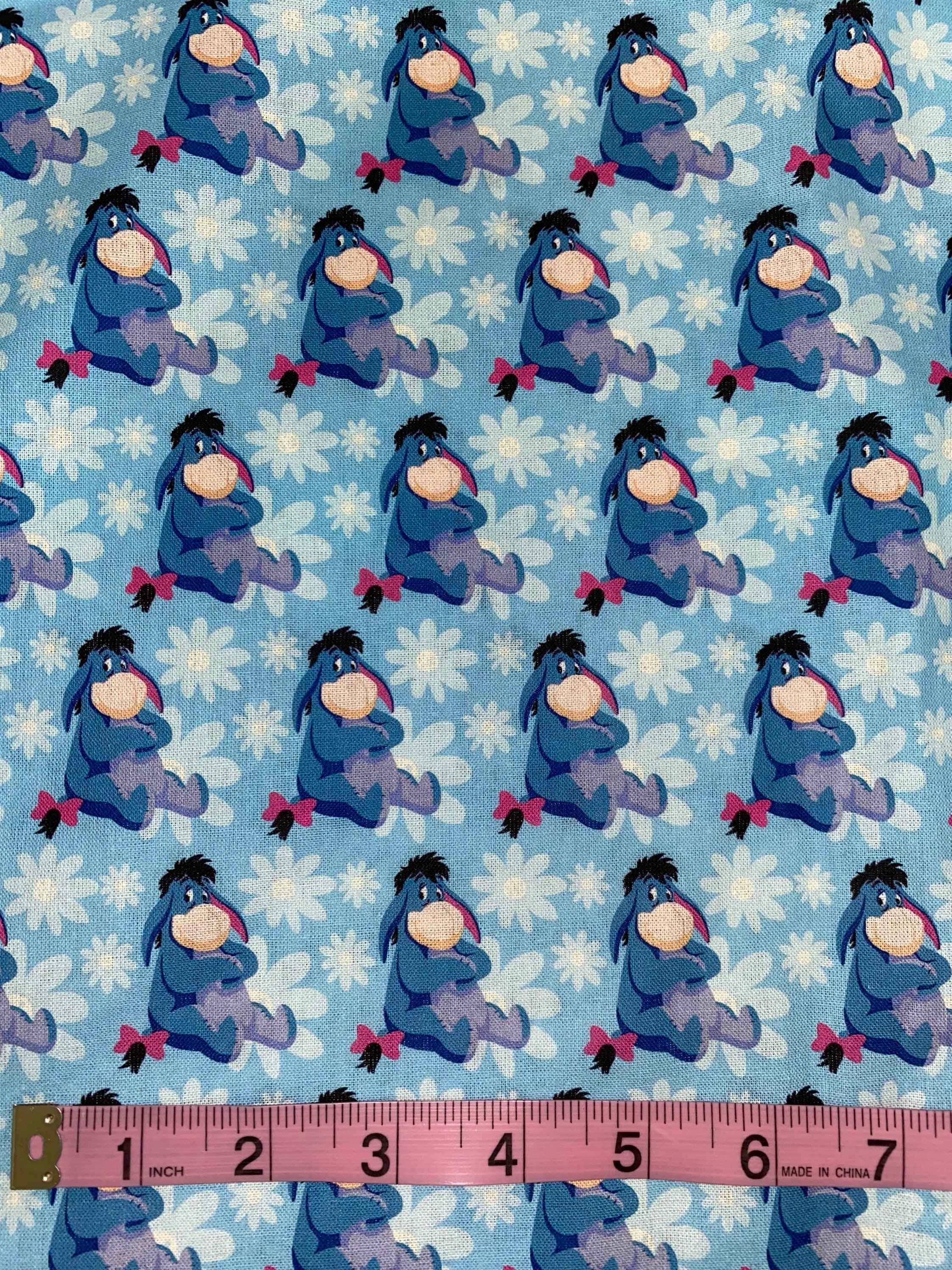 Eeyore Fabric 100% Cotton Fabric Fat Quarters Fat Eighths Tumbler Cut ...