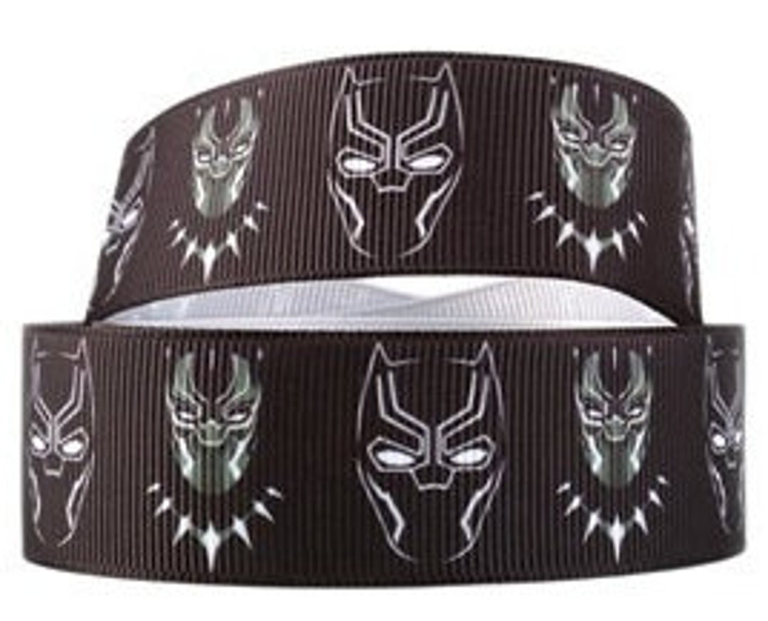 Black Panther Ribbon 1" and 1.5" High Quality Grosgrain Ribbon by the ...