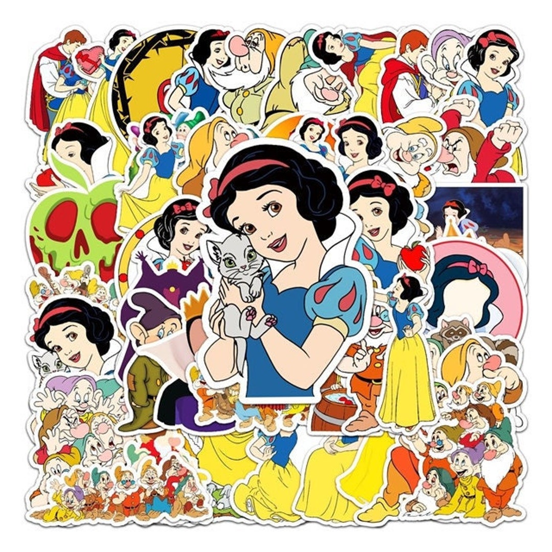 Disney Snow White and the Seven Dwarfs Stickers Pack | Water Resistant ...