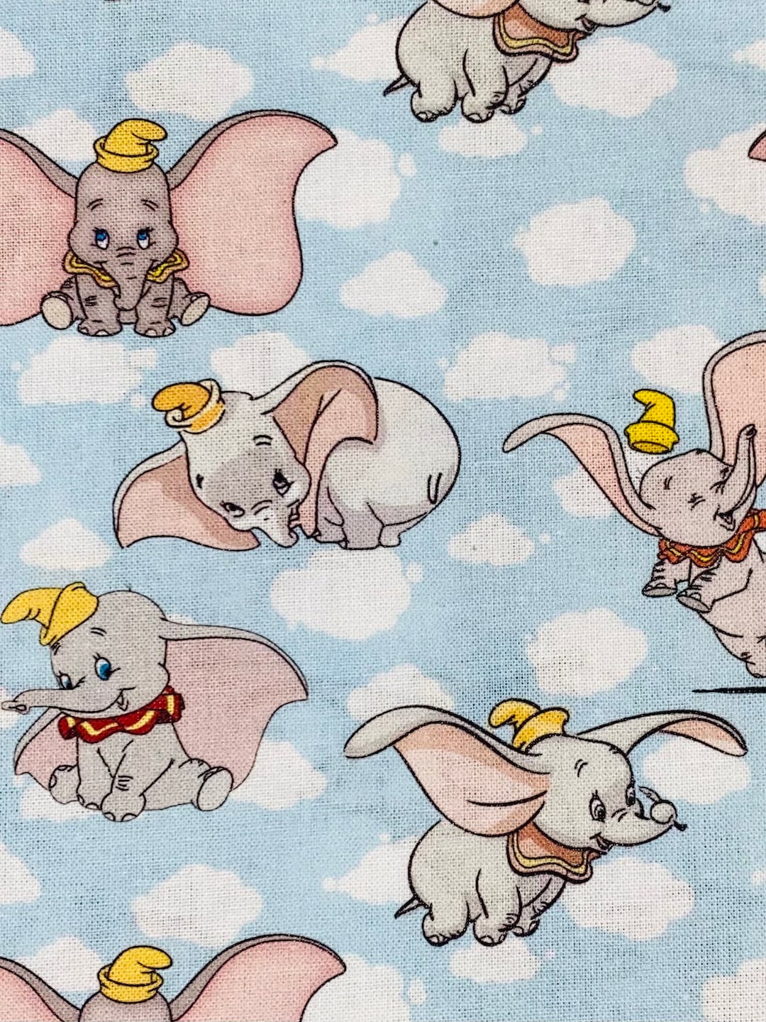 Dumbo Fabric 100% Cotton Fabric Fat Quarters Fat Eighths Tumbler Cuts ...