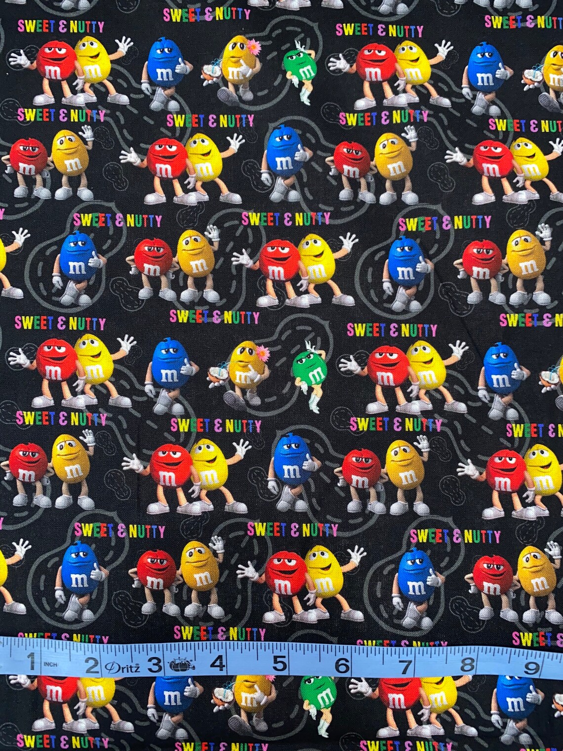 M&M Fabric 100% Cotton Fabric by the Yard Chocolate Candies - Etsy