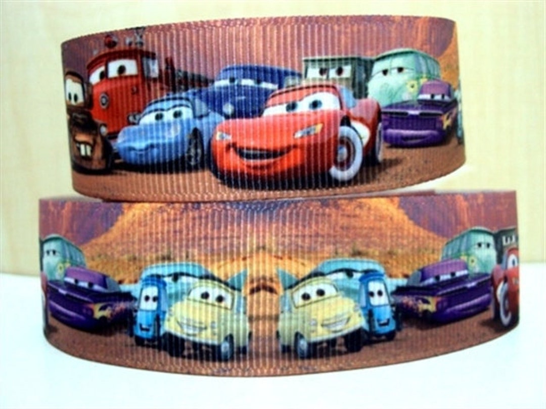 Disney Cars Ribbon 1" High Quality Grosgrain Ribbon by the Yard Race ...