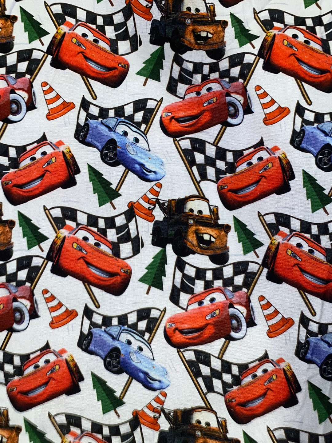 Disney Cars Fabric 100% Cotton Fabric by the Yard Lightning Mcqueen Tow ...