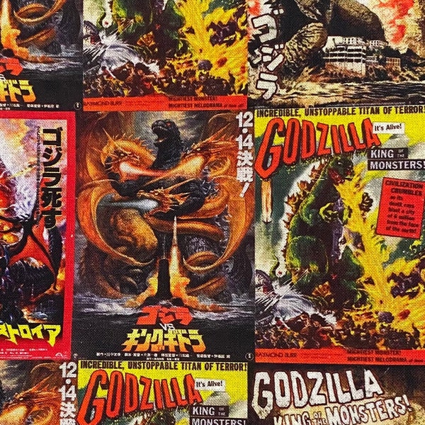Godzilla Fabric - Etsy