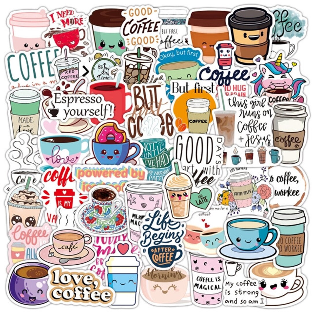 Perfect Coffee Stickers Pack | Water Resistant | Decoration ...