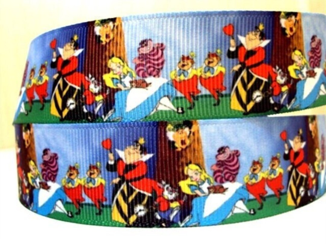 Disney's Alice in Wonderland Ribbon 1" High Quality Grosgrain Ribbon by ...