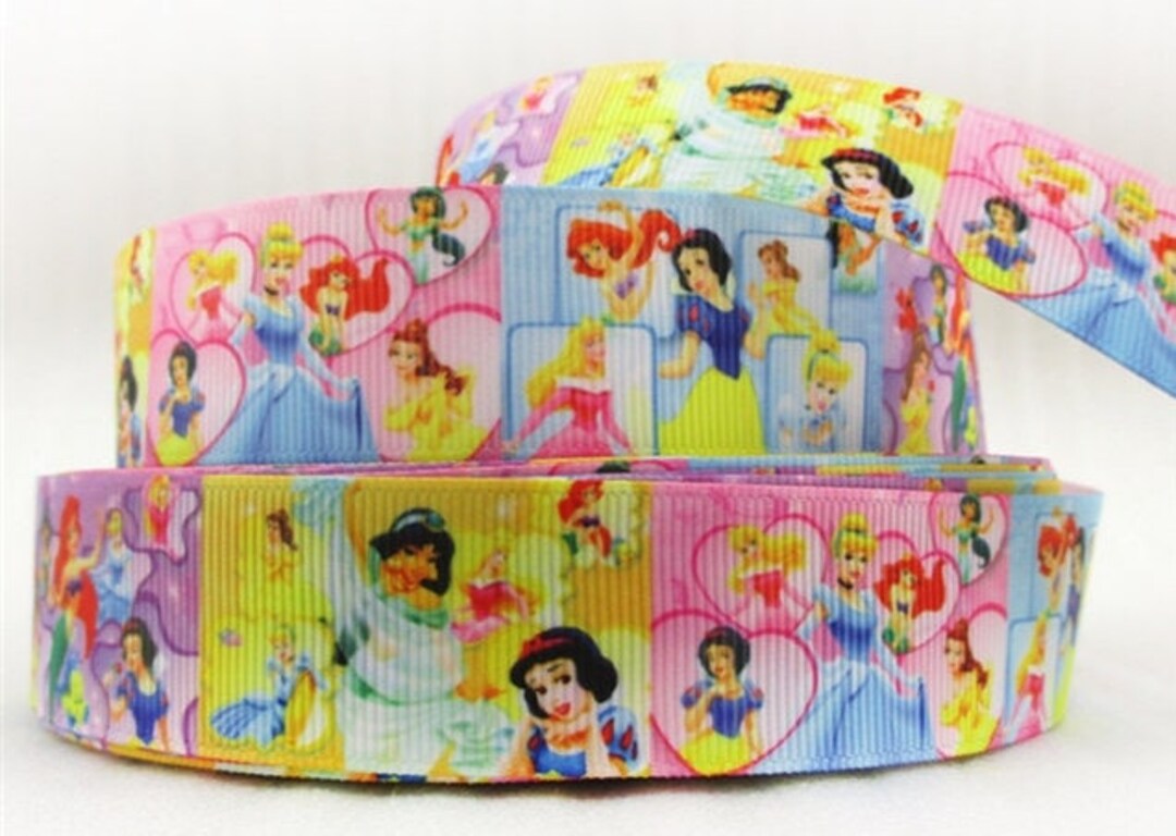 Disney Princess Ribbon 1" High Quality Grosgrain Ribbon by the Yard ...