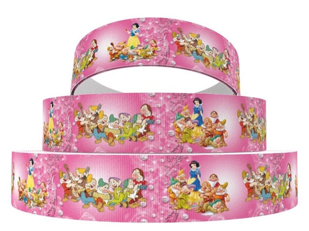 Disney Snow White Seven Dwarfs Ribbon 1" and 1.5" High Quality ...
