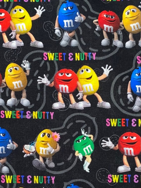 M&M Fabric 100% Cotton Fabric by the Yard Chocolate Candies - Etsy