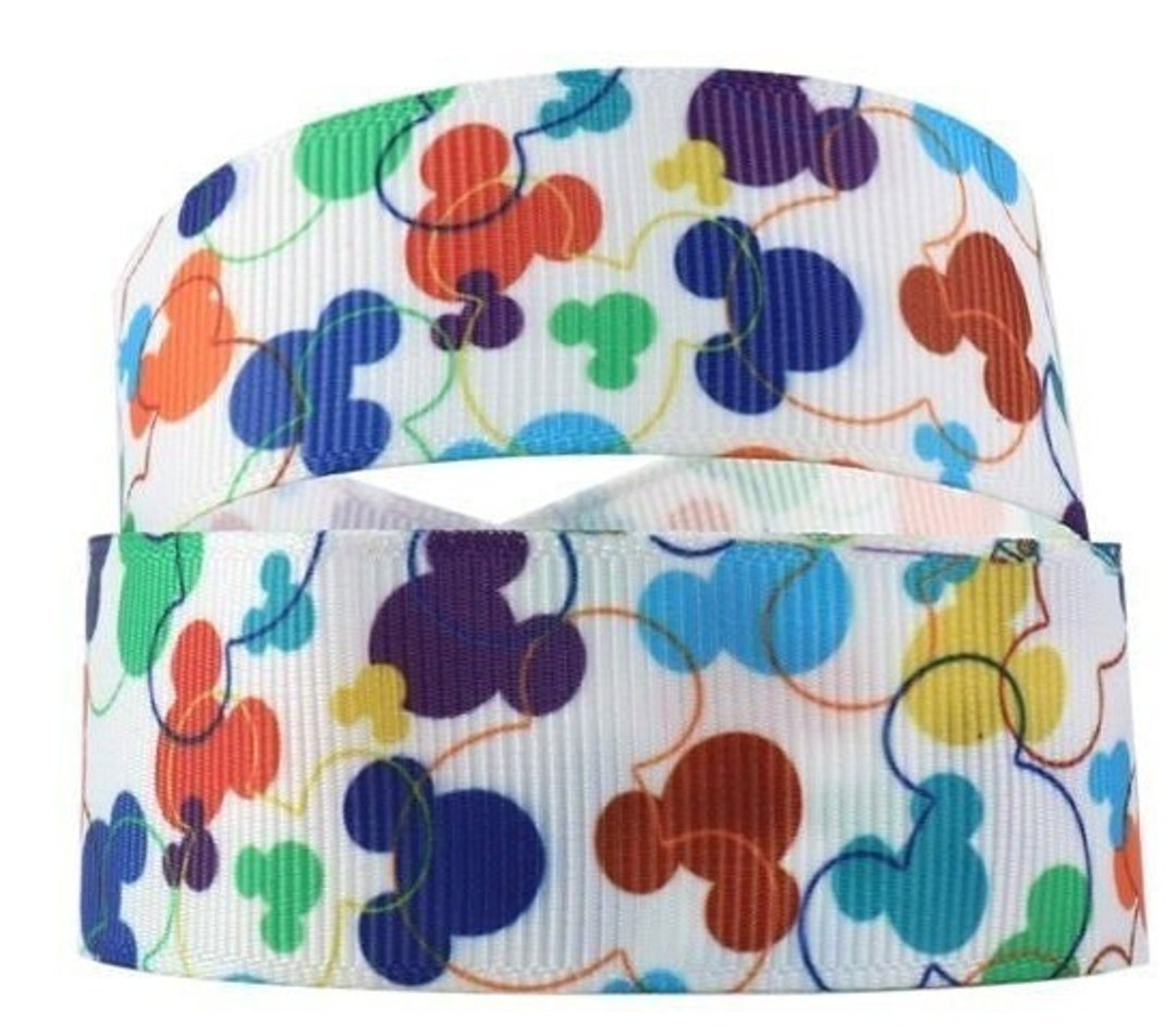 3/8" Disney Mickey Mouse Ribbon High Quality Grosgrain Ribbon by the ...
