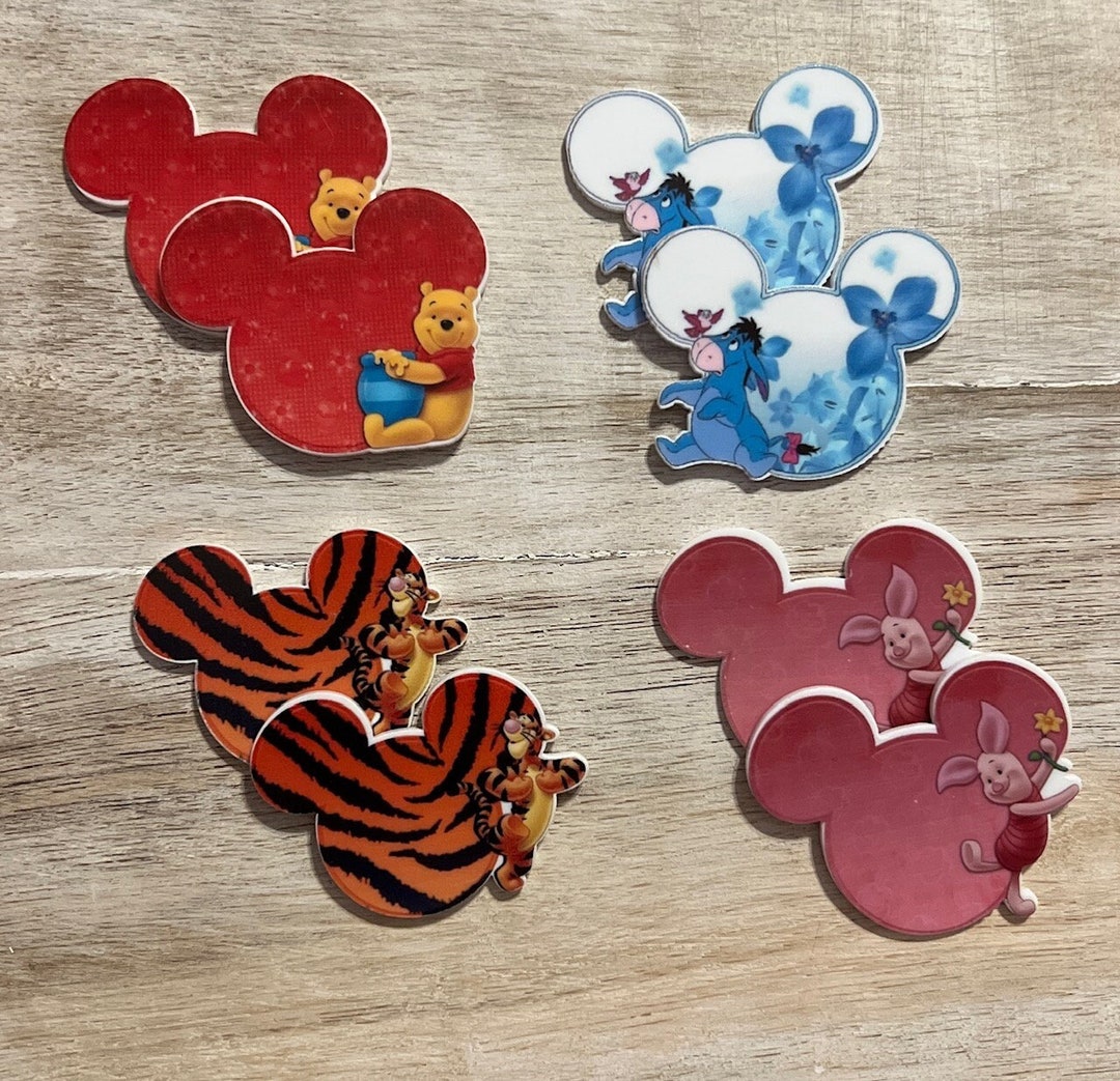 Complete Set Disney Mickey Mouse Head Planar Resin Flat Backs - Etsy