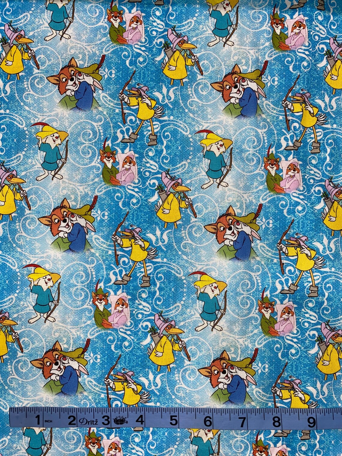 Disney Robin Hood Fabric 100% Cotton Fabric by the Yard Lady - Etsy