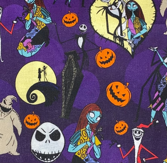 Nightmare Before Christmas Fabric 100% Cotton Fabric the Yard - Etsy