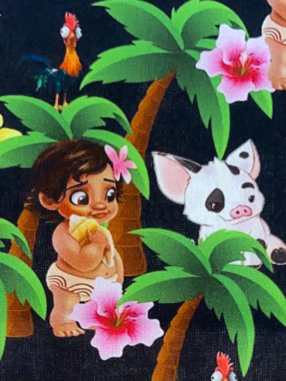 Disney Moana Pua Heihei 100% Cotton Fabric Fat Quarter Tumbler | Etsy