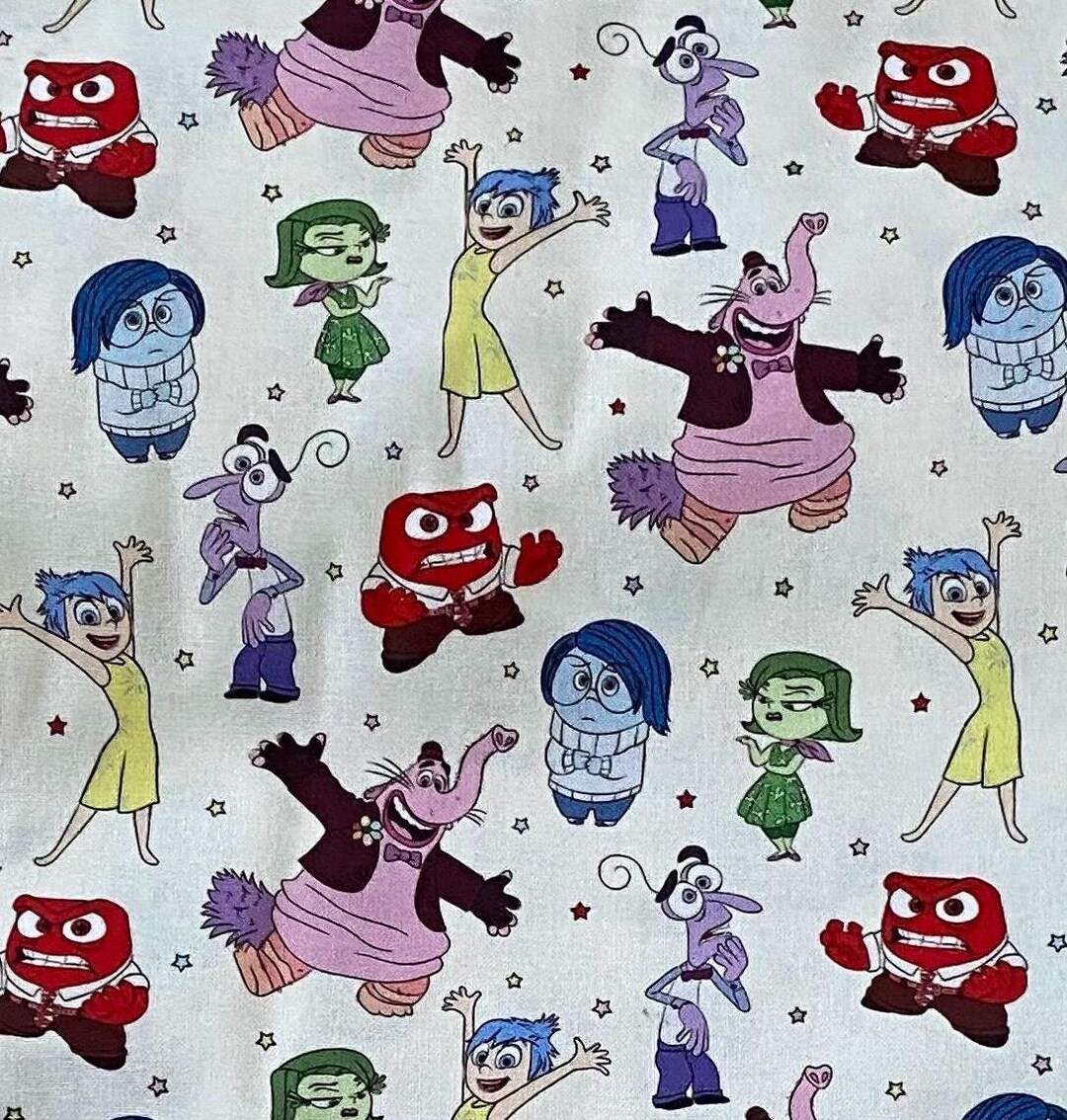 Inside Out Fabric 100% Cotton Fabric by the Yard Disney Joy Fear Anger ...