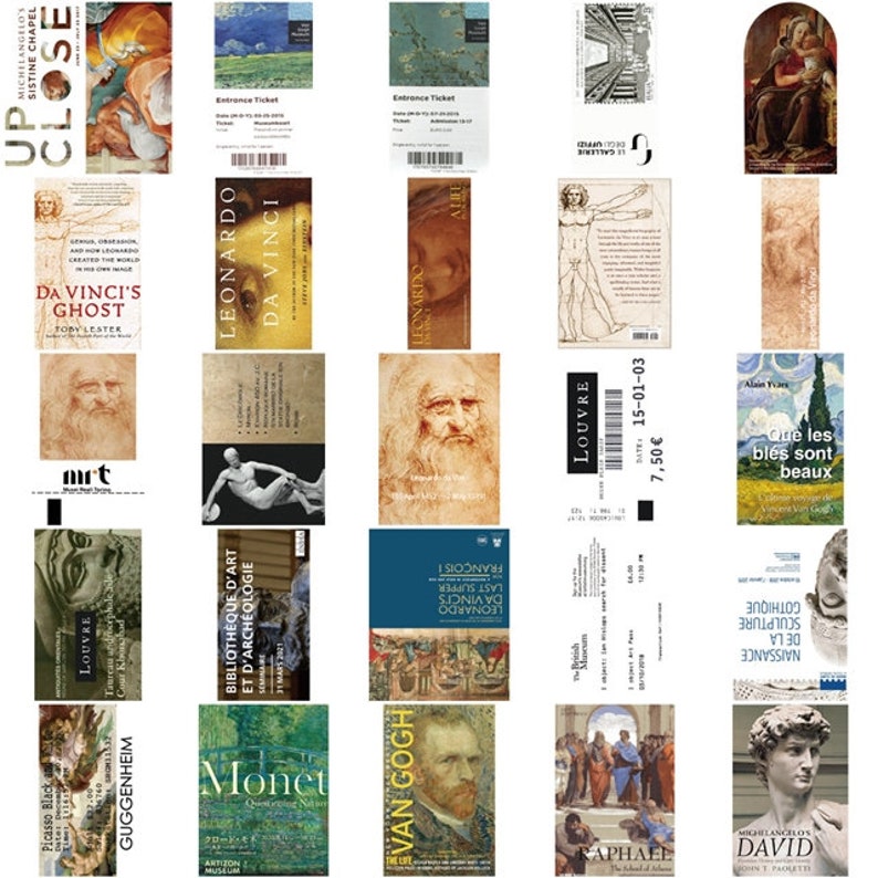 Classical Art Stickers Pack | Water Resistant | Decoration ...